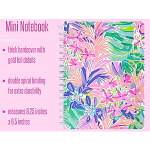 Lilly Pulitzer Hardcover Mini Spiral Notebook, 8.25" x 6.5" Small Journal with 160 College Ruled Pages, It Was All A Dream