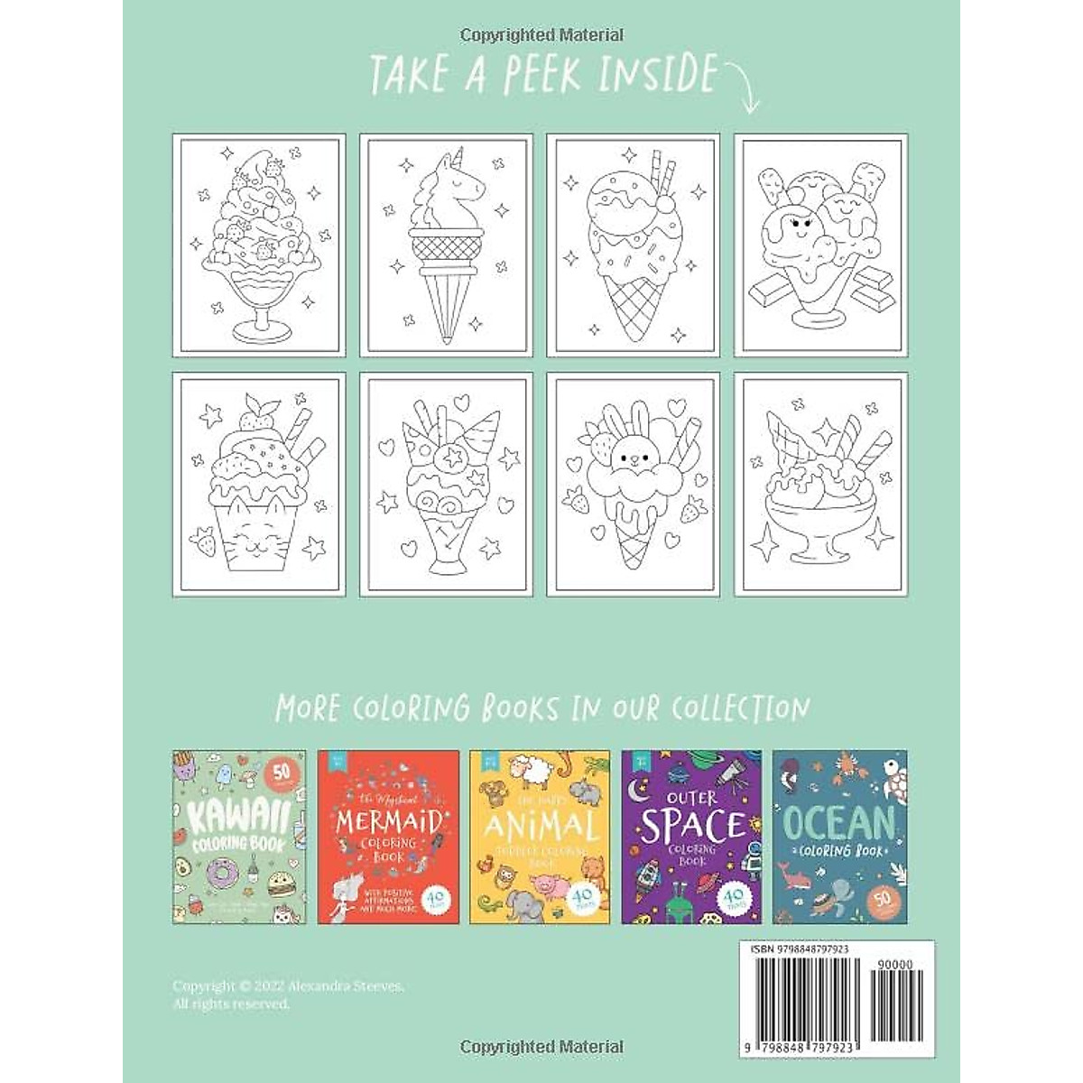 Ice Cream Coloring Book: A Fun-Filled Food Coloring Book for Kids and Adults with Cute Ice Cream Treats and Desserts