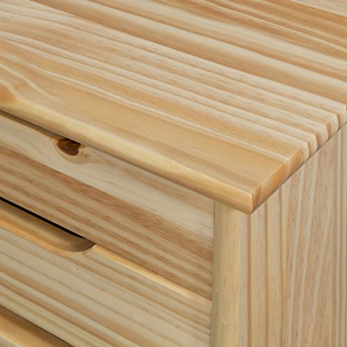 Linon Home Decor Products Corinne Six Drawer Storage, Natural Rolling Cart