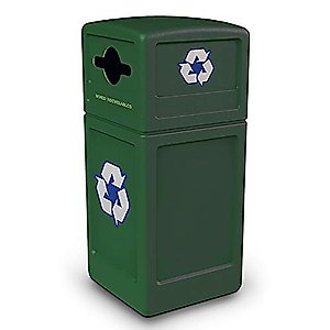 Commercial Zone Recycle42 Mixed Recycling Dome Lid - Forest Green