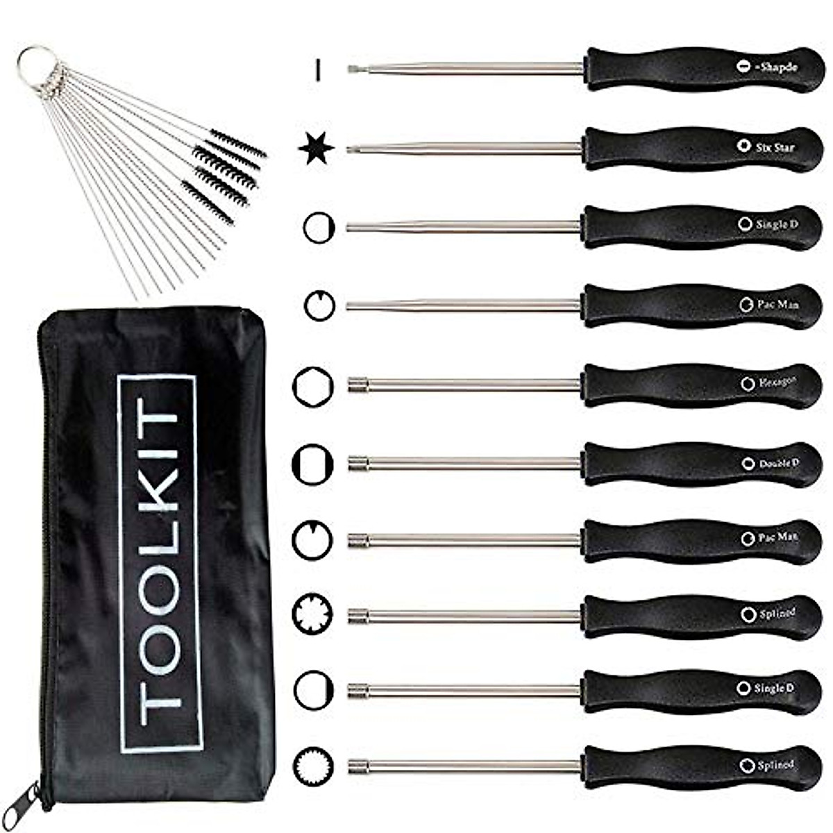 New (10pcs) Carburetor Adjustment Tool Screwdriver Kit + Cleaning Tool for Adjusting 2 Cycle Small Engine Carb Trimmer Weed Eater Chainsaw