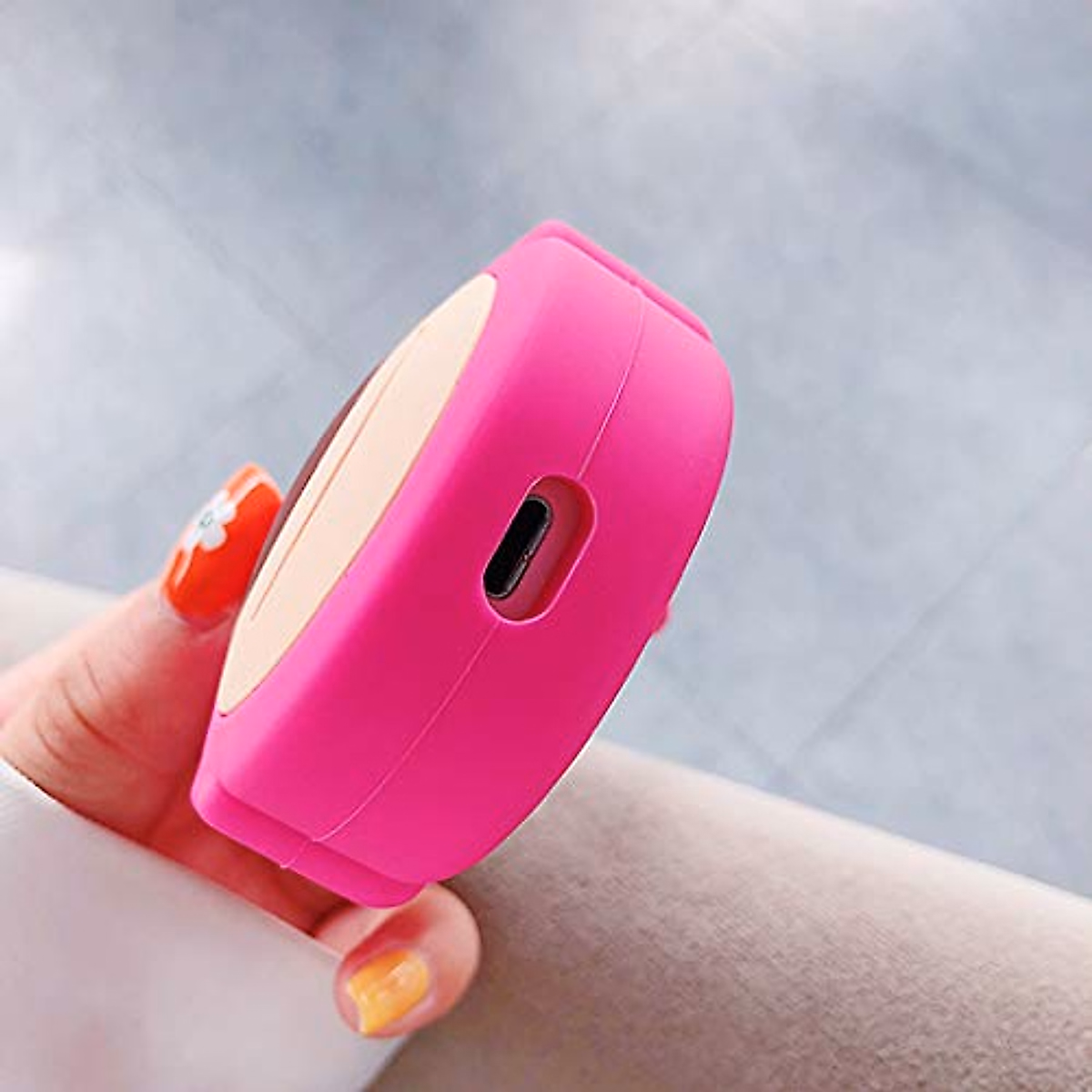 Sanyoo Compatible with Airpods 1/2 Case Soft Silicone, Cute 3D Cartoon Kawaii Animal Fun Funny Character Designer Skin Cover Air pods Case for Girls Kids Women Teens (Strawberry Bear)