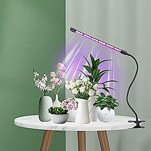 Grow Lights for Indoor Plants, Grow Light with Red Blue Full Spectrum, 3 Switch Modes LED Grow Light with Adjustable Gooseneck, 9 Dimmable Levels Plant Lights for Indoor Plants with Automatic Timer