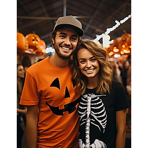 Ann Arbor T-shirt Co. Skeleton Rib Cage | Jumbo Print Novelty Halloween Costume Ladies' T-Shirt-Ladies, L Black