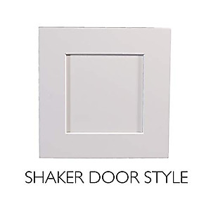 Design House 584870 Bath Shaker 2-Door Bathroom Vanity with Cultured Marble White Top, 4-Inch Centerset, 2 Piece