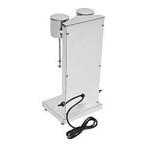 Double Heads Milkshake Maker Machine Commercial Electric Smoothie Blender Stainless Steel, Electric Smoothie Ice Cream Maker for Commercial and Home(180W)