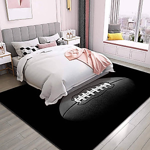 PeeNoke Classic American Football Area Rug Outdoor Patio Rug Play Mat Floor Mat Modern Carpet Non-Slip Home Decor Living Room Bedroom Nursery, 6x9 ft