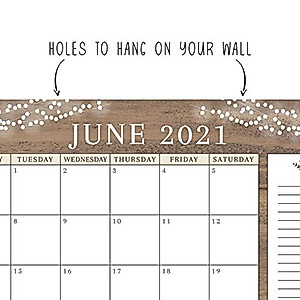 Rustic 2020-2021 Large Monthly Desk or Wall Calendar Planner, Big Giant Planning Blotter Pad, 18 Month Academic Desktop, Hanging 2-Year Date Notepad Teacher, Mom Family Home or Business Office 11x17"