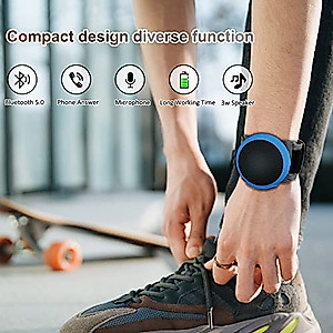 ANCwear Portable Bluetooth Speakers Wireless Mini Speaker with Enhanced Bass,HD Sound,Wearable Speaker with Microphone,9.5H Playtime,IPX6 Waterproof Suitable for Sports,Outdoor Travel (TWS-Blue)