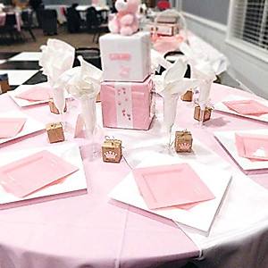 50pcs Little Princess Baby Shower Favor Boxes + 50pcs Twine Bow, Candy Bag Rustic Kraft Paper Gift Box for Baby Shower Party Supplies Cute 1st Birthday Girl Decoration