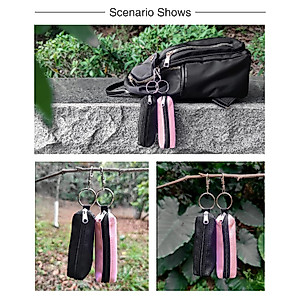 Meiiy Chapstick Holder Lip Balm Sleeve Pouch Lipstick Holder Bag Lip Gloss Holder With Hook Stocking Stuffers Gift for Women (2pcs)