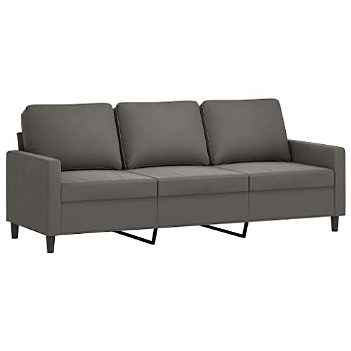 vidaXL 3-Seater Sofa Dark Gray 70.9" Velvet