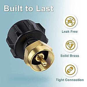 SHINESTAR 1lb to 20lb Propane Adapter Hose (6FT), Comes with A Propane Refill Adapter for 1lb. Tanks