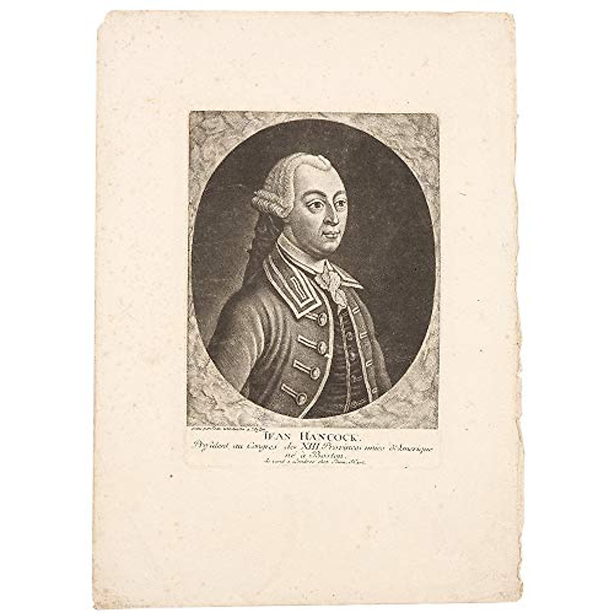 Jean Hancock, President au Congres des XIII Provinces Unies d'Amerique, ne α Boston.