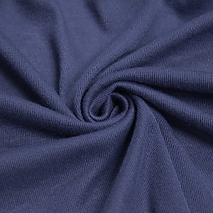 American Baby Company Supreme Fitted Crib Sheet 28" x 52", Enhanced Thickness for Soft, Breathable Neutral 100% Cotton Jersey Comfort, Navy, for Boys and Girls