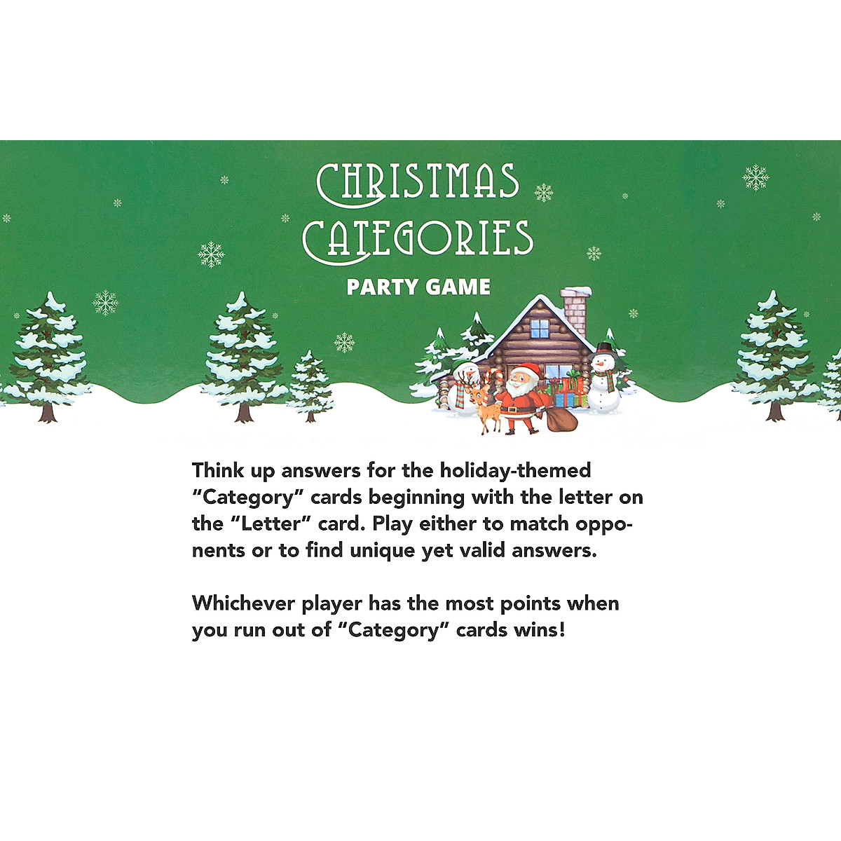 Better Dweller Christmas Categories, Fun Party Game for Card, Trivia and Board Game Lovers This Holiday Season