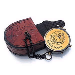 Eagle Compass Engraved Vintage Ship Functional Gift Compass Baptism