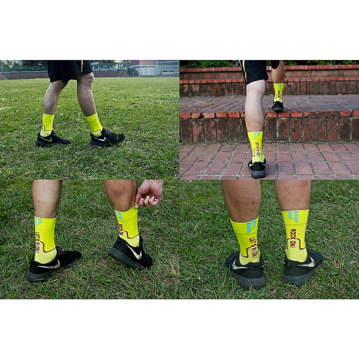 Swish Race Road Cyclocross Mountain Gravel Bicycle Bike Sports Cycling Socks Cooling Fibers 3-pairs in Black/Green/Blue colors also for Hiking,Jogging,Yoga,Running use (Black, L)