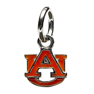 Auburn University Charm | AU Orange Dangle Charm | Officially Licensed Auburn University Jewelry | AU Jewelry | Auburn Tigers Charms | AU Charms | Auburn Gifts | Stainless Steel