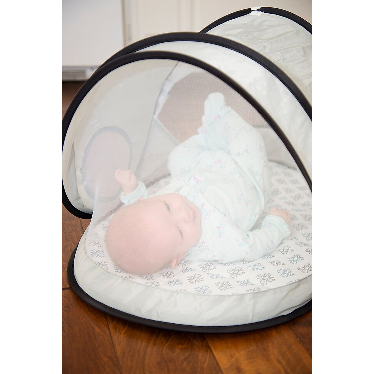 Baby Delight Comfy Canopy Breathe | Grey | Indoor and Outdoor Portable Canopy Mat | Made with 50 SPF Coated Material | Compact & Easy Set Up