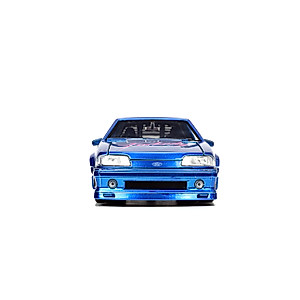 Jada Toys I Love The 80’s 1:24 1989 Ford Mustang GT Die-Cast Car, Toys for Kids and Adults, Blue