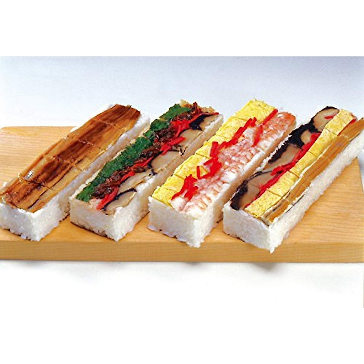 JapanBargain 3254x2, Set of 2 Japanese Plastic Oshizushi Press Sushi Box Mold Maker Oshizushihako