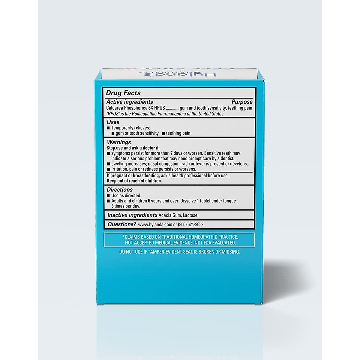 Hyland's Naturals Cell Salts 2 Calcarea Phosphorica 6X Tablets, Natural Homeopathic Relief of Oral Pain and Sore Throat, 100 Count