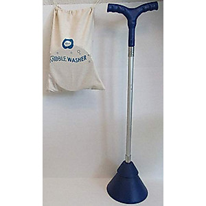 Breathing Mobile Washer - Portable Hand Powered High Efficiency Clothes Washing Machine - Improved Heavy Duty Riveted Metal Threads