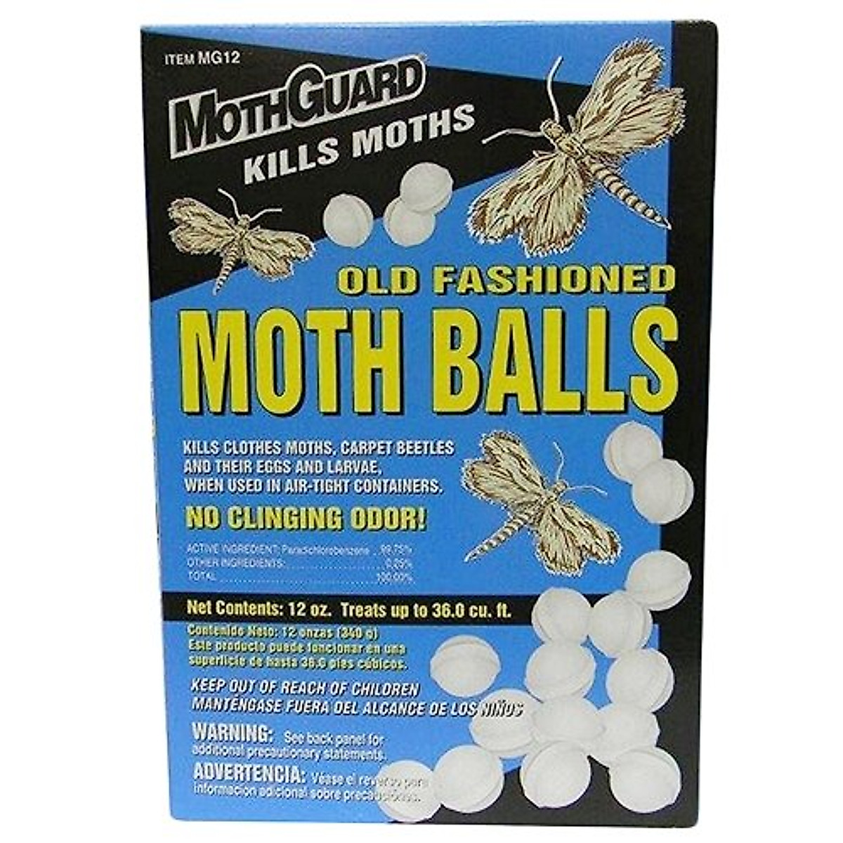 MothGuard MG12 Old Fashion Moth Balls 12 OZ Original Scent