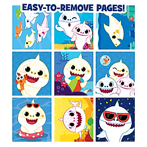 Horizon Group USA Baby Shark Dot Art Pad, Paint and Decorate a Baby Shark Coloring Book with 18 Pages, Includes 3 Dot Markers for Less-Mess Painting, Baby Shark Art Set, Baby Shark Arts and Crafts