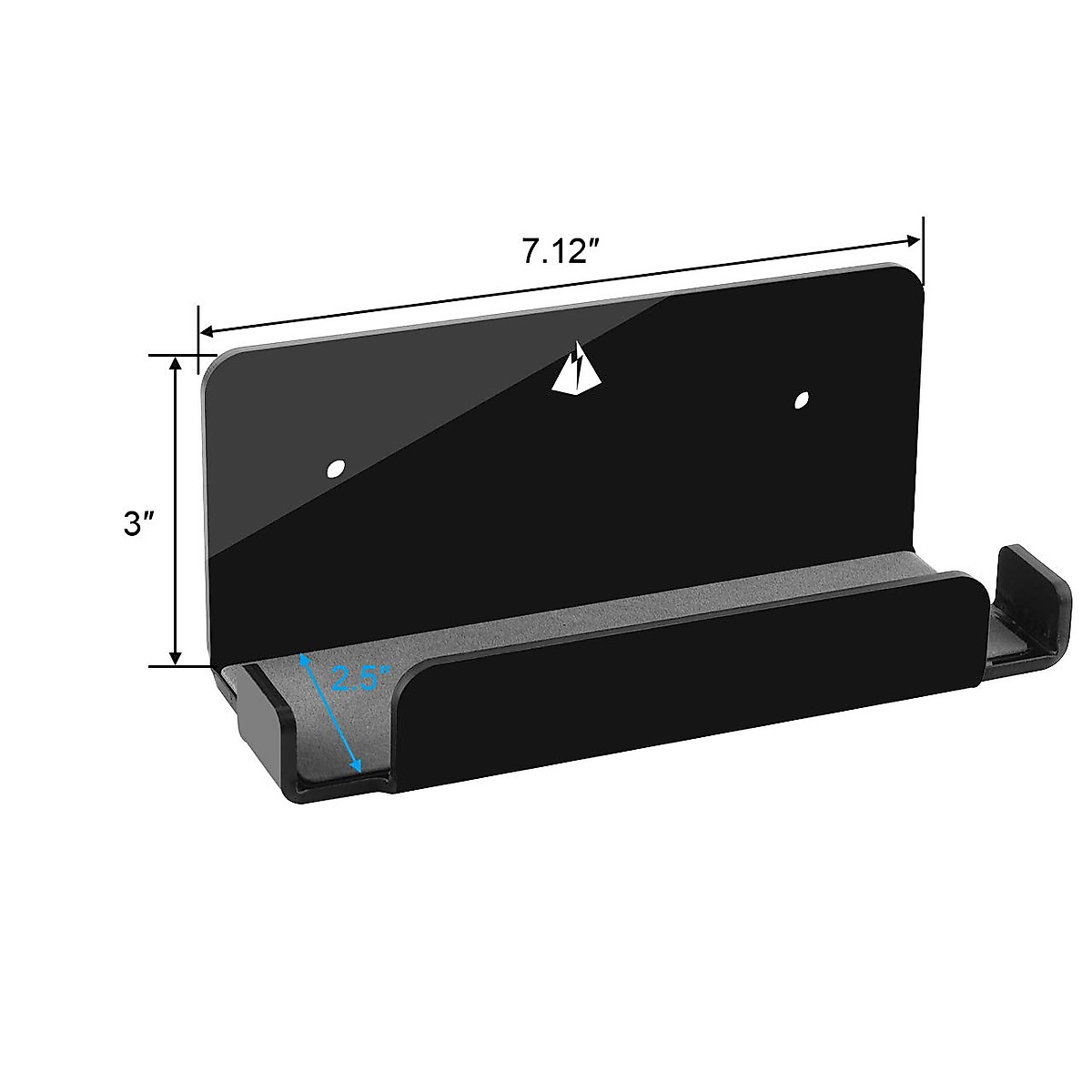 TXEsign Floating Wall Mount for Nintendo Switch, Black, 7.12"L x 3"W x 2.5"H