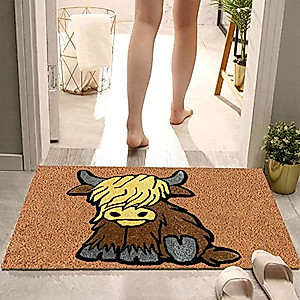 Yealise Home Entrance Rug Fashion Cute Cow Pattern Print Bathroom Kitchen Living Room Doorway Mat