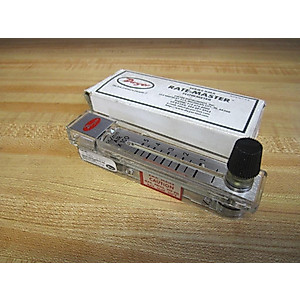 Dwyer® Rate-Master® Flowmeter, RMA-12-SSV, 4% Acc, 50-500 cc/min air, SS Valve, PC Body
