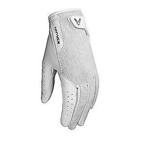 Callaway Golf X Spann Glove (Worn on Left Hand, Ladies, Medium, White/White)