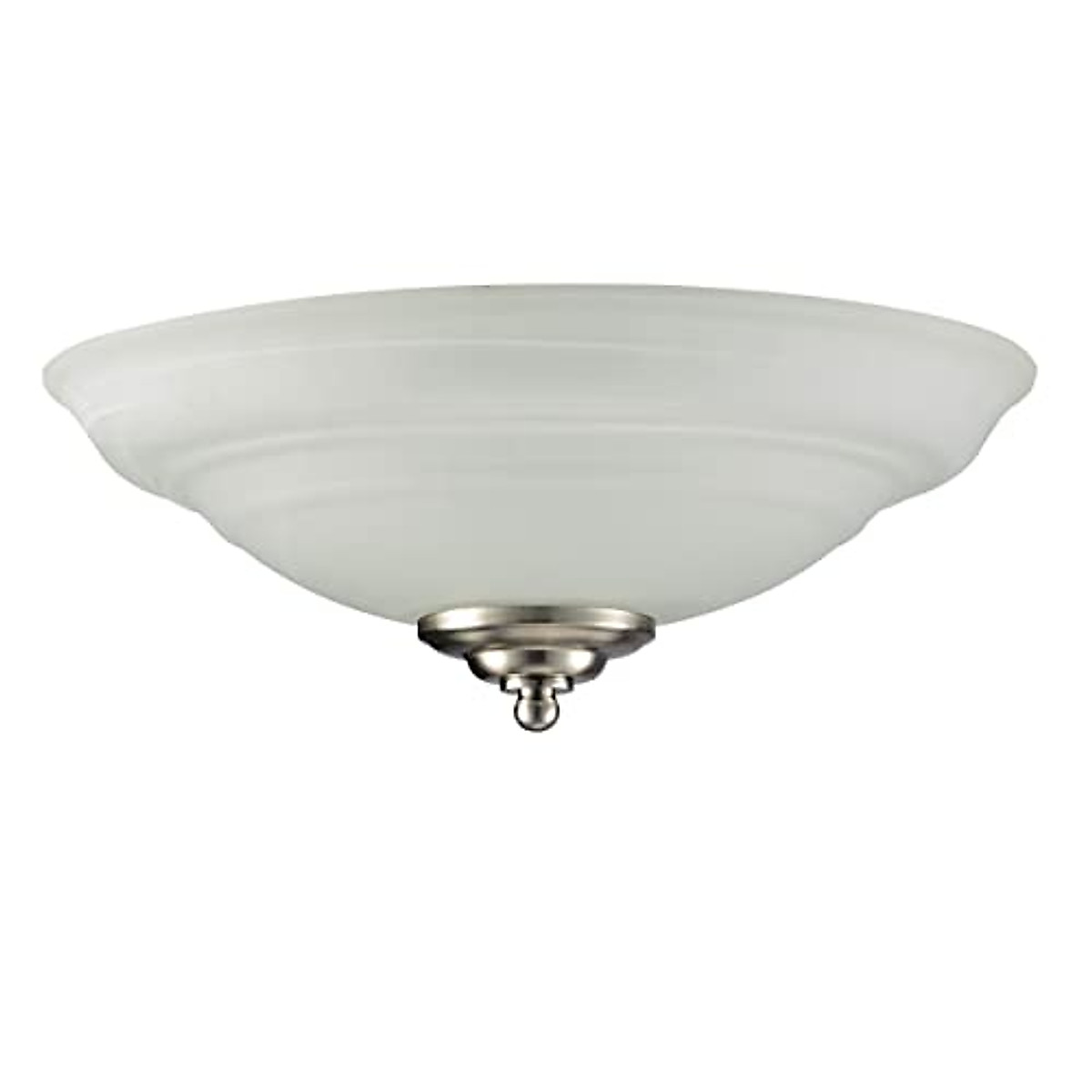 Lift Bridge Kitchen & Bath Decorative Round 70 CFM Bathroom Ceiling Ventilation & Exhaust Fan with Light and Glass Globe, Quiet 2.0 Sones Bath Fan