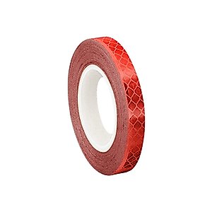 3M 3432 Red Micro Prismatic Sheeting Reflective Tape – 0.5 in. X 15 ft. Non Metalized Adhesive Tape Roll. Safety Tape