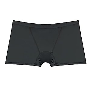 THINX Boyshort Period Underwear for Women, Period Panties, FSA HSA Approved Feminine Care, Menstrual Underwear Holds 4 Tampons, Black, 2X