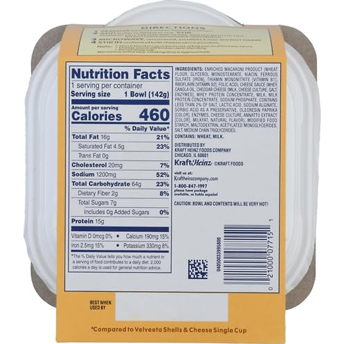 Velveeta Original Shells & Cheese 5 oz. Microwavable Bowl