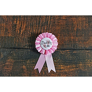 PATICARRY Mom to Be Sash and Daddy to Be Tinplate Badge Pin for Baby Shower Decorations,Welcome Baby Girl Gender Reveal Decorations, New Mom Gifts for Baby Celebration
