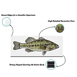 Magnetic Bookmarks - Largemouth Bass - Magnet Page Clips Set of 3 - Fish Lovers Gifts - Book Markers - Gift for Fisherman - Unique Fishing Gift