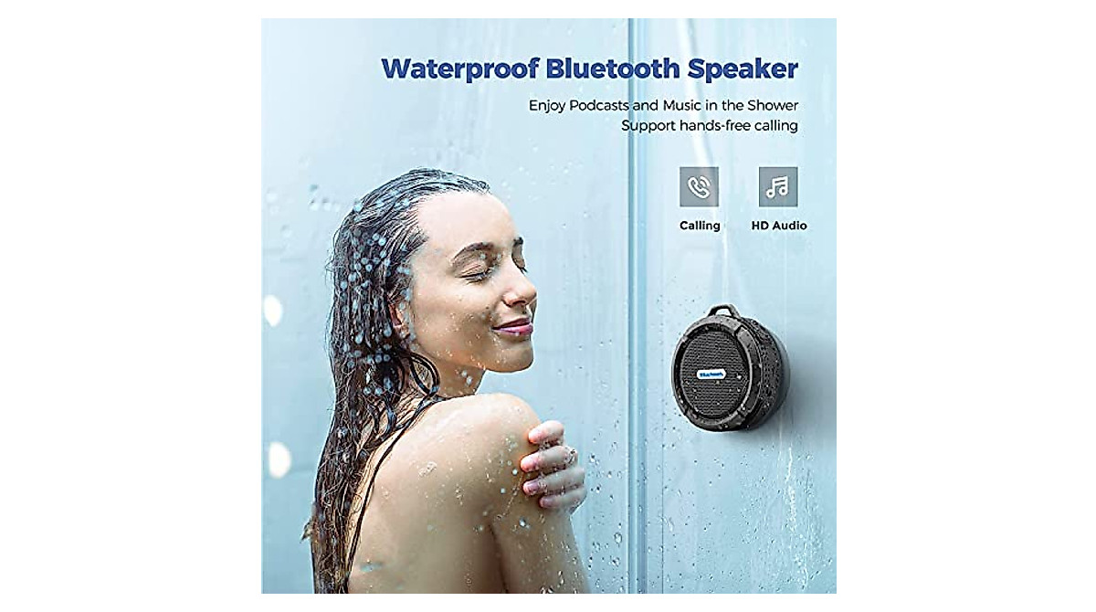 Mini Shower Speaker IP65 Waterproof Bluetooth Portable Speaker for Outdoors