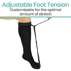 Calf Foot Stretcher for Plantar Fasciitis Relief Heel Spurs Foot Drop Achilles Tendonitis Hamstring, Adjustable Plantar Fasciitis Night Splint Foot Brace Up Support Sleeve Postural Corrector Stretch Sock for Women Men