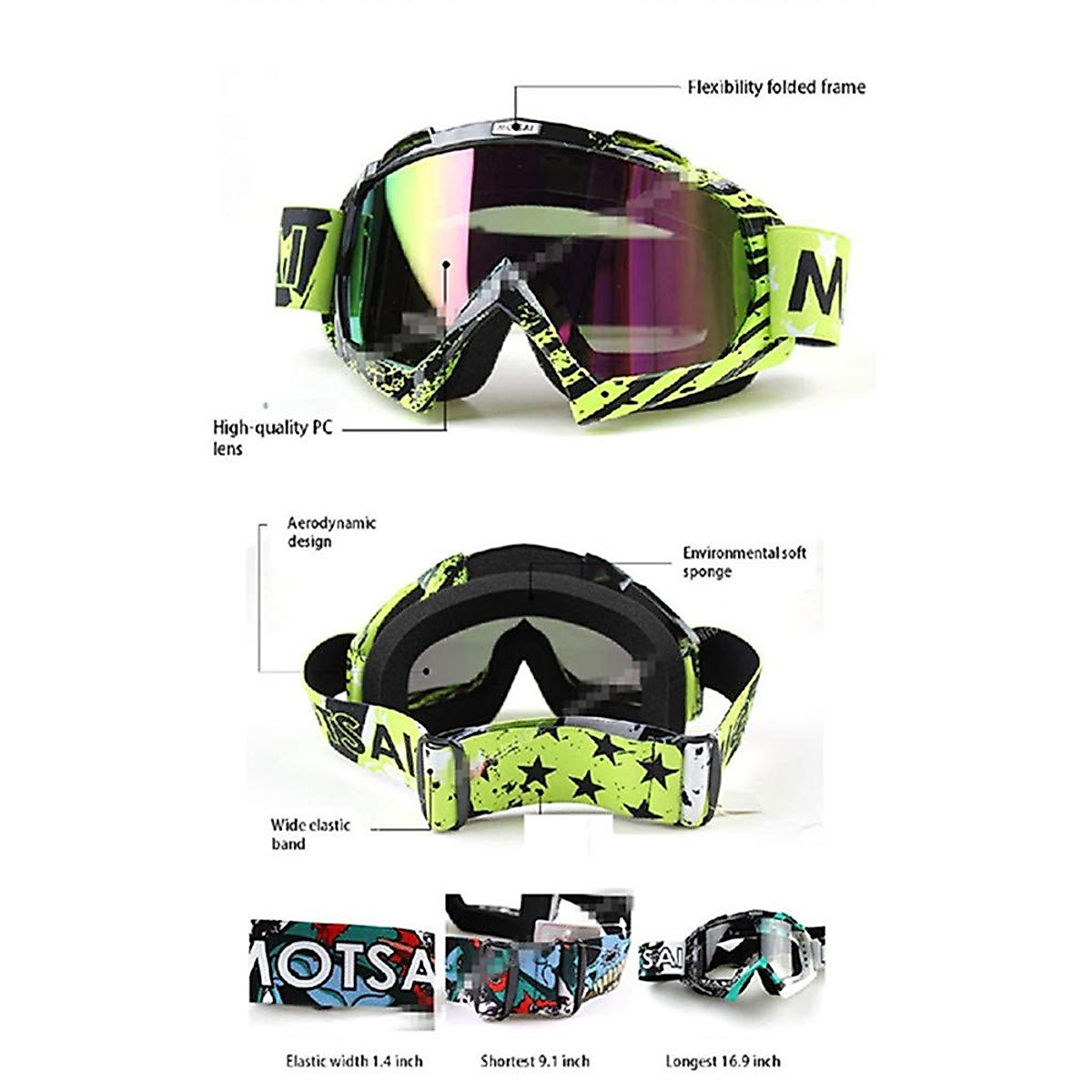 Runspeed Motorcycle Goggles, Ski Snowboard with UV Protection Anti-Fog Dual-Lens Helmet Compatible for Men Women Wnter Sports Snow Skiing Snowboarding Tactical Shooting (Pink, Clear)