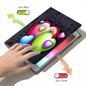 Wugao New iPad Pro 12.9 Case 2021(5th Gen) with Pencil Holder,Sea Waves Dark Sky Auto Wake/Sleep Feature Standing Cover