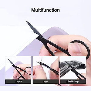 YEEPSYS 4 Pcs Eyebrow Tweezers Kit with Scissors, Eyelash Brush &Eyebrow Razor, Stainless Steel Tweezers for Women and Men Facial Hair, Beard, Brow