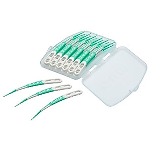 GUM Soft-Picks Advanced, Easy to Use Dental Picks for Teeth Cleaning and Gum Health, Disposable Interdental Brushes with Convenient Carry Case, Dentist Recommended Dental Picks, 90ct (4pk)