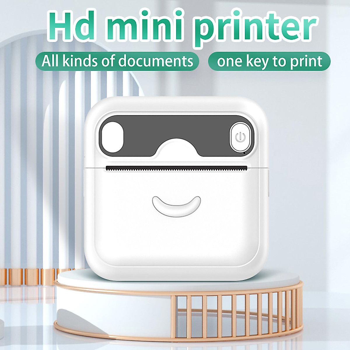 Mini Sticker Printer Smart Pocket Thermal Printer Bluetooth Portable Receipt Printer for Photo Journal Notes