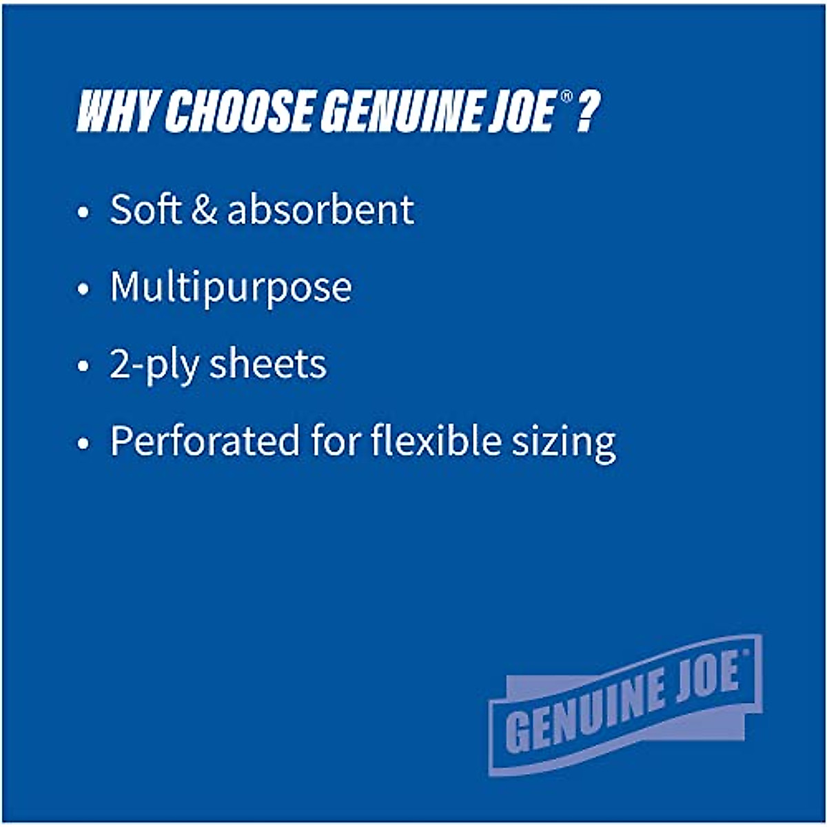 Genuine Joe-GJO24080 2-Ply Household Roll Paper Towels (Pack of 30) - WHITE