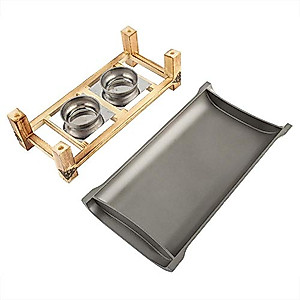 Non Stick Charcoal Grill Plate Barbecue Picnic Pan Cookware with Portable Stove BBQ Outdoor Picnic Camping, Patio Backyard Cooking Wood Material Quality Aluminum (S)