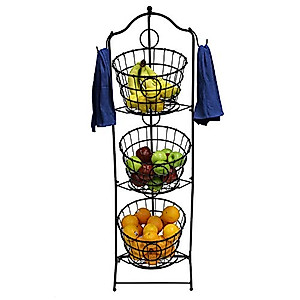 Puleo International Wire Basket, Antique Black